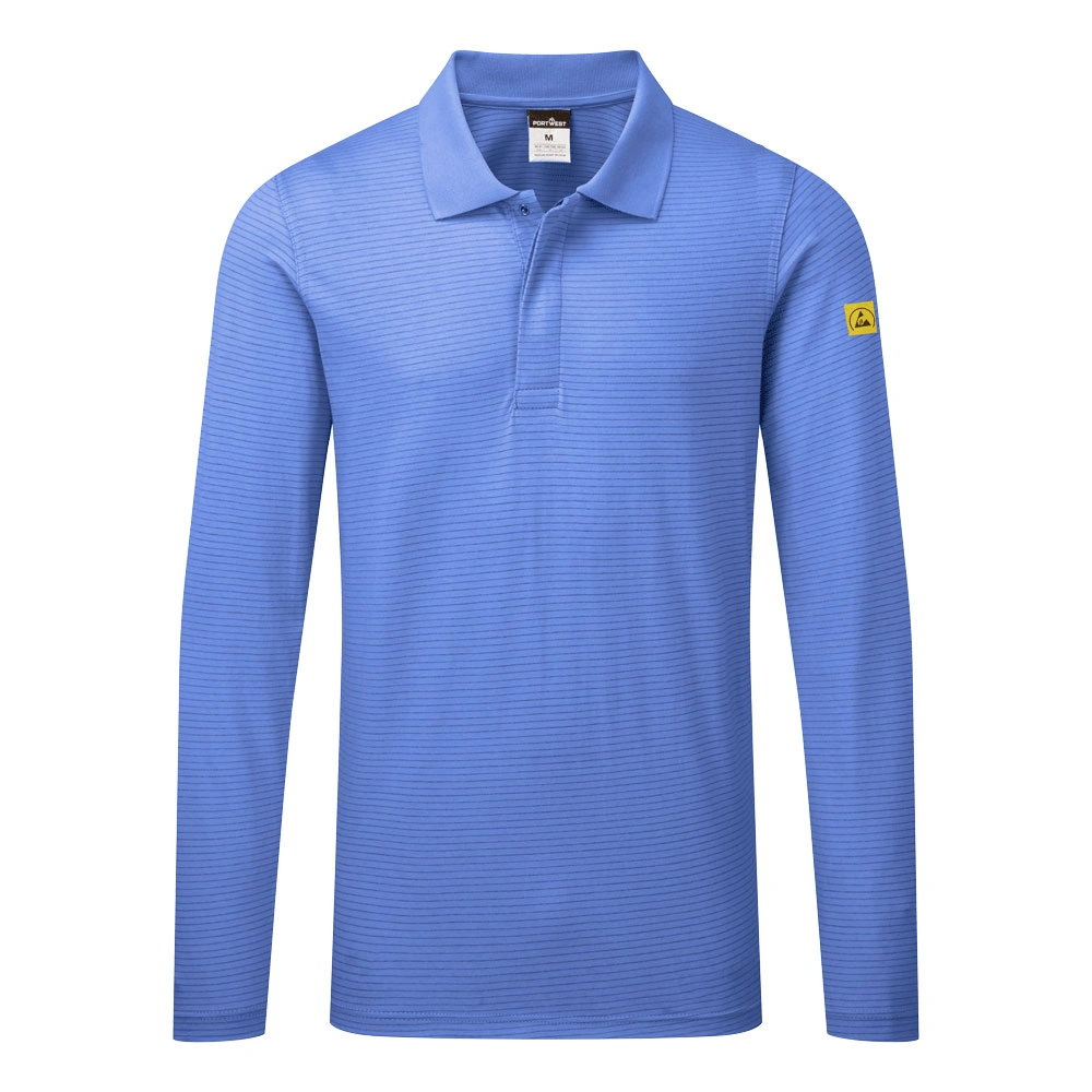 Tricou antistatic Polo Long Sleeve ESD Portwest AS23 - UNPSAFETY ...